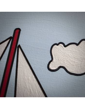 Simpsons boat painting